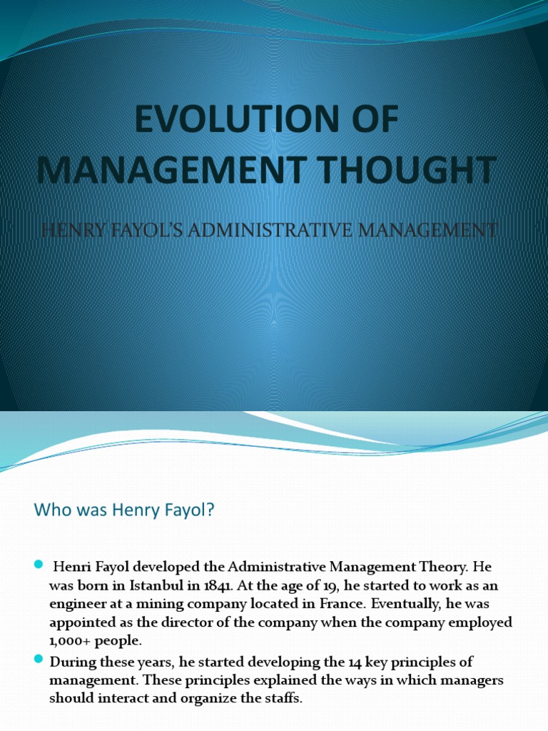 Evolution of Management Thought | PDF | Economies | Human Nature
