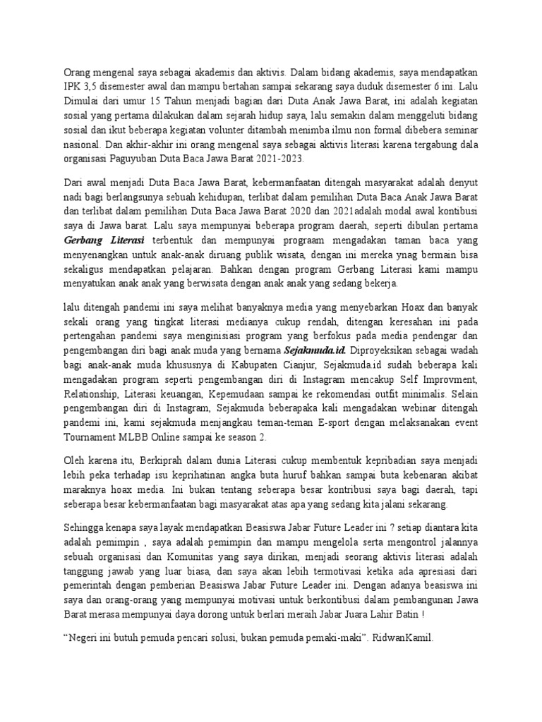 Statement of Purpose Taufik Hidayat | PDF