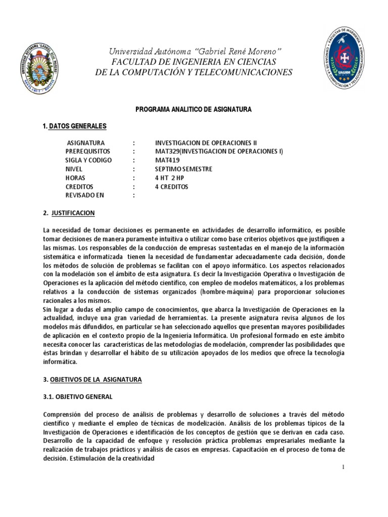 Programa IO2 | PDF | Ciencias de la Computación | Informática