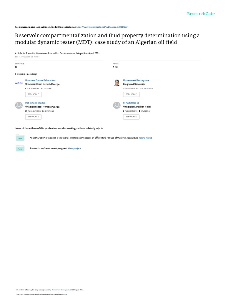 Reservoir Compartmentalization and Uid Property Determination Using A ...