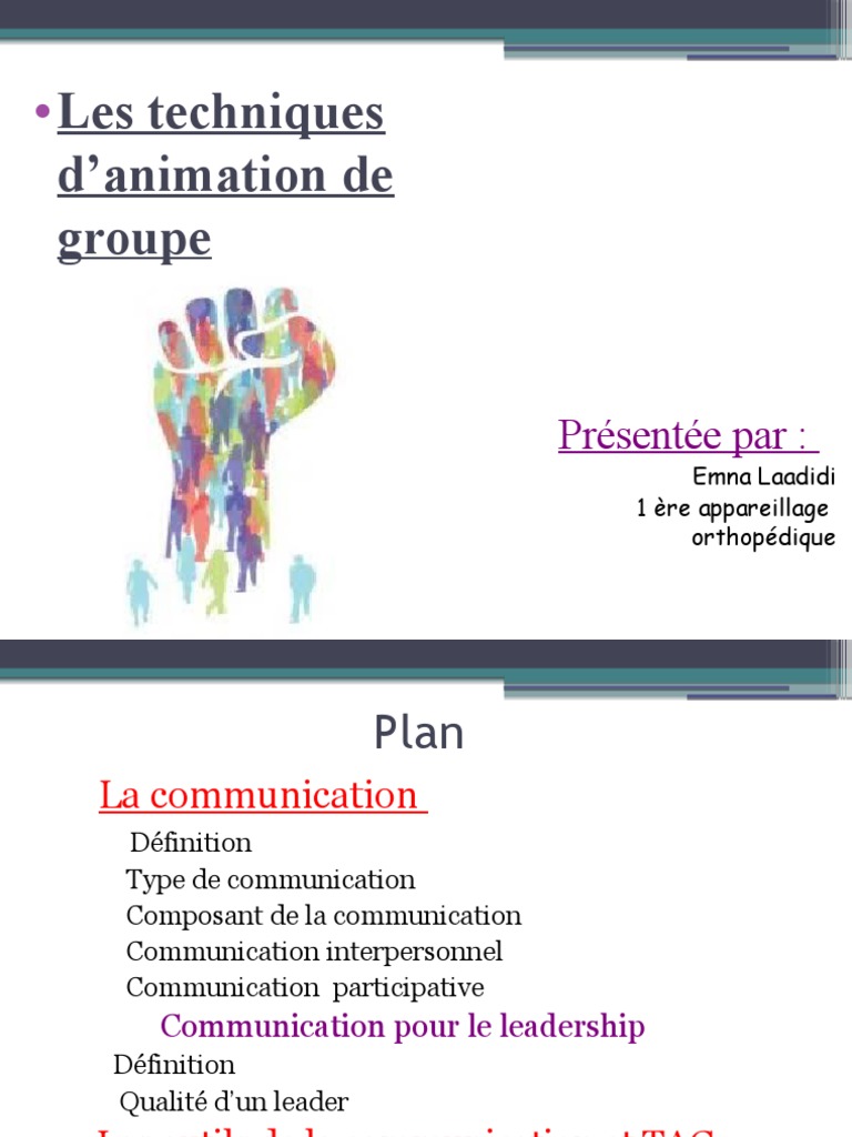Techniques D'animation de Groupe | PDF | la communication | Communication non verbale