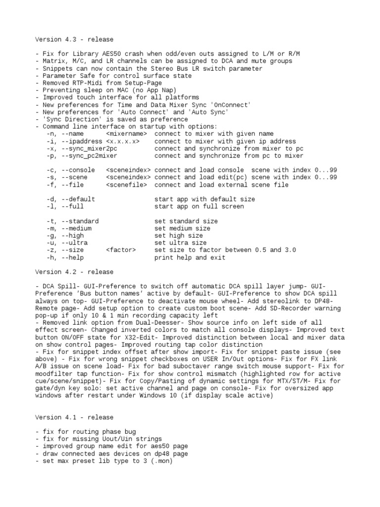 X32-Edit Release History | PDF | Command Line Interface | Software ...