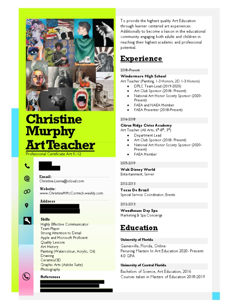 Christine Murphy Resume Art Redacted | PDF