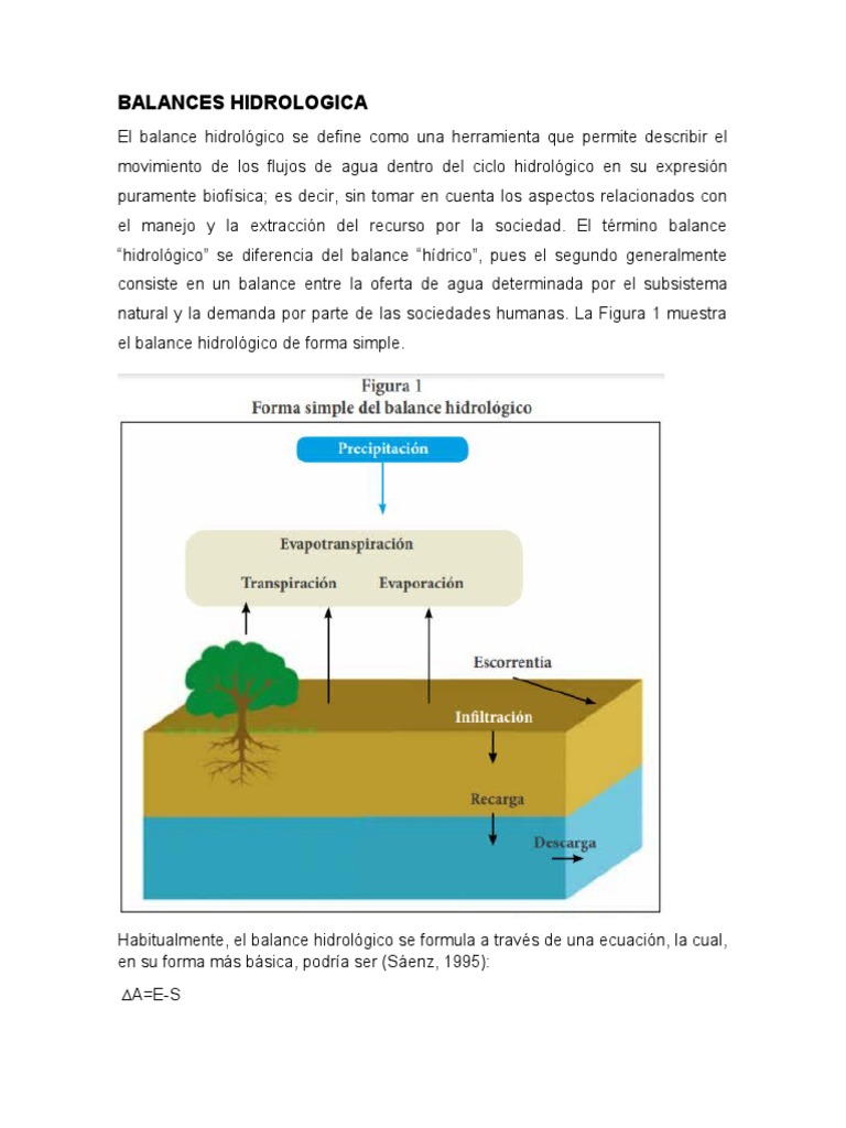 Balance Hidrologico | PDF | Agua subterránea | Hidrología