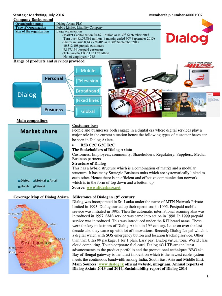 Dialog Editted Marketing Plan - Original-2 | PDF | Brand | Marketing