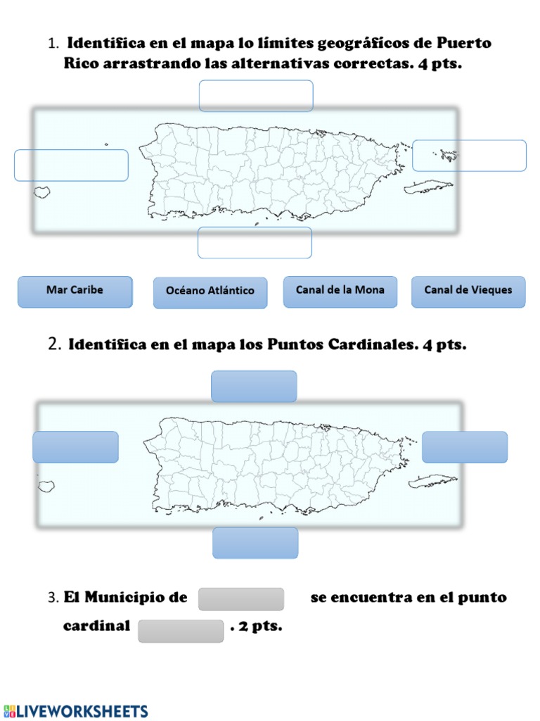 Límites y Puntos Cardinales de Puerto Rico | PDF