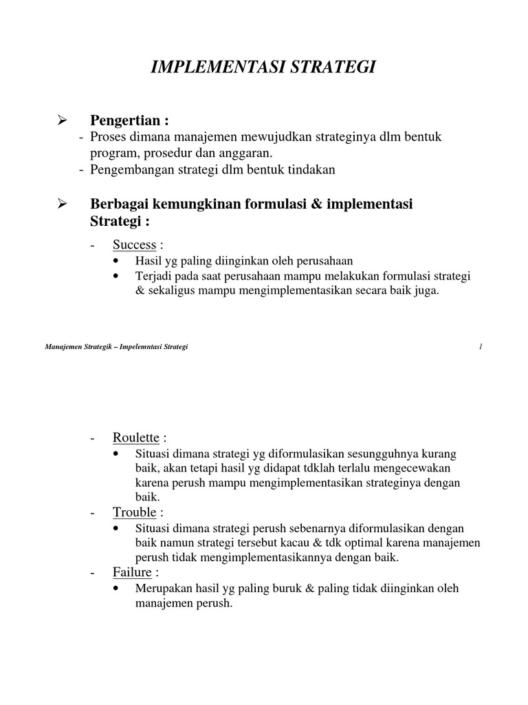 Implementasi Strategi | PDF