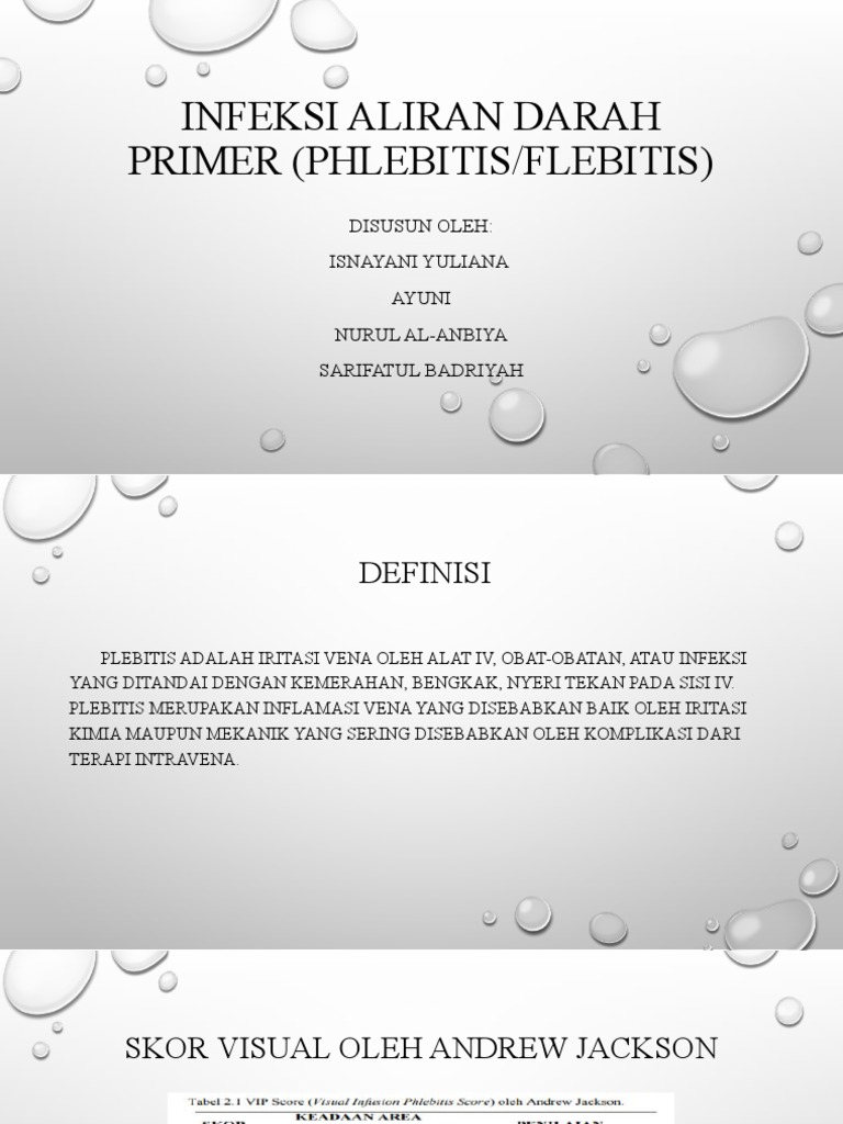 Infeksi Aliran Darah Primer Phlebitis | PDF