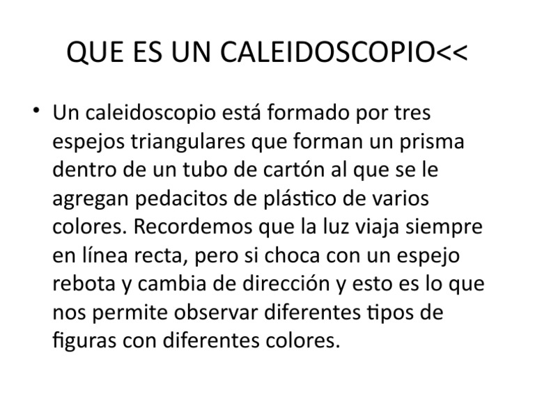 Que Es Un Caleidoscopio | PDF