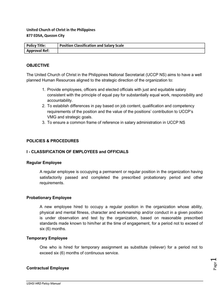 UCCP Salary Structure and Classification | PDF | Salary | Employment