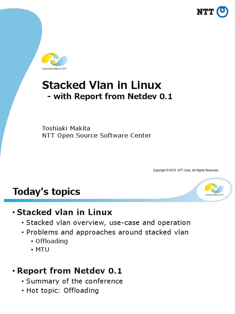 Stacked Vlan in Linux: - With Report From Netdev 0.1 | PDF | Transmission Control Protocol ...