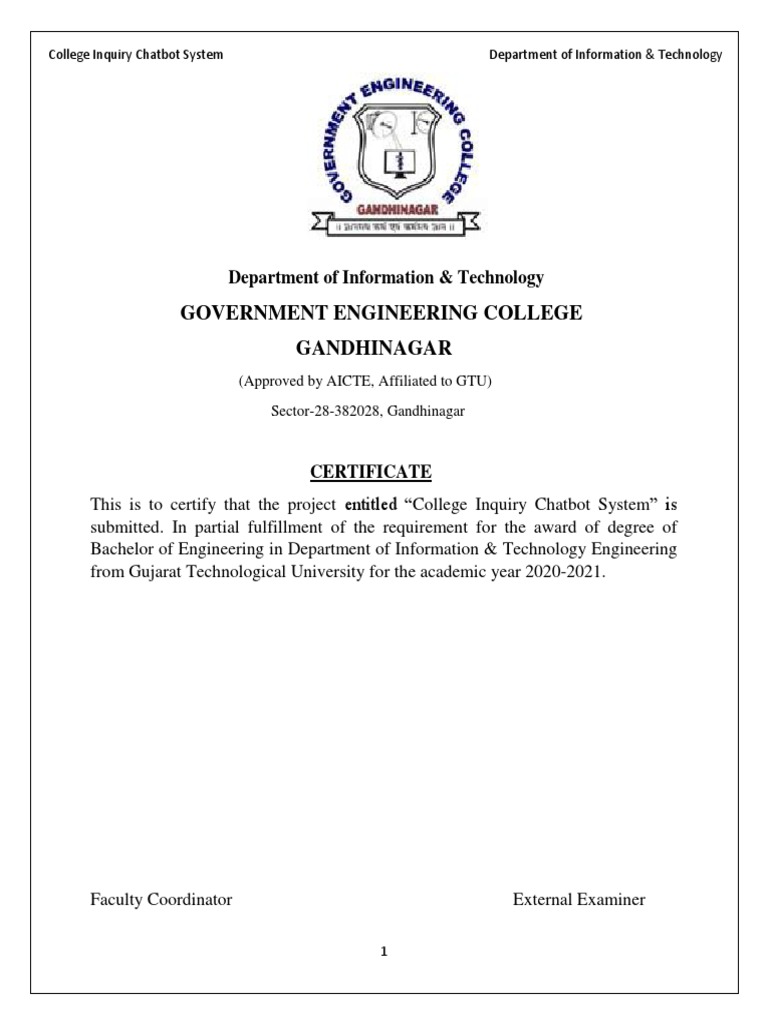 Government Engineering College Gandhinagar: Department of Information ...