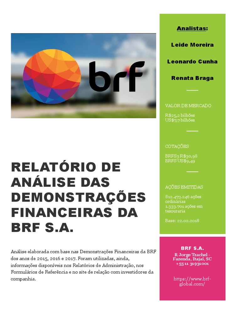 Relatório Análise BRF | PDF | Business | Economias