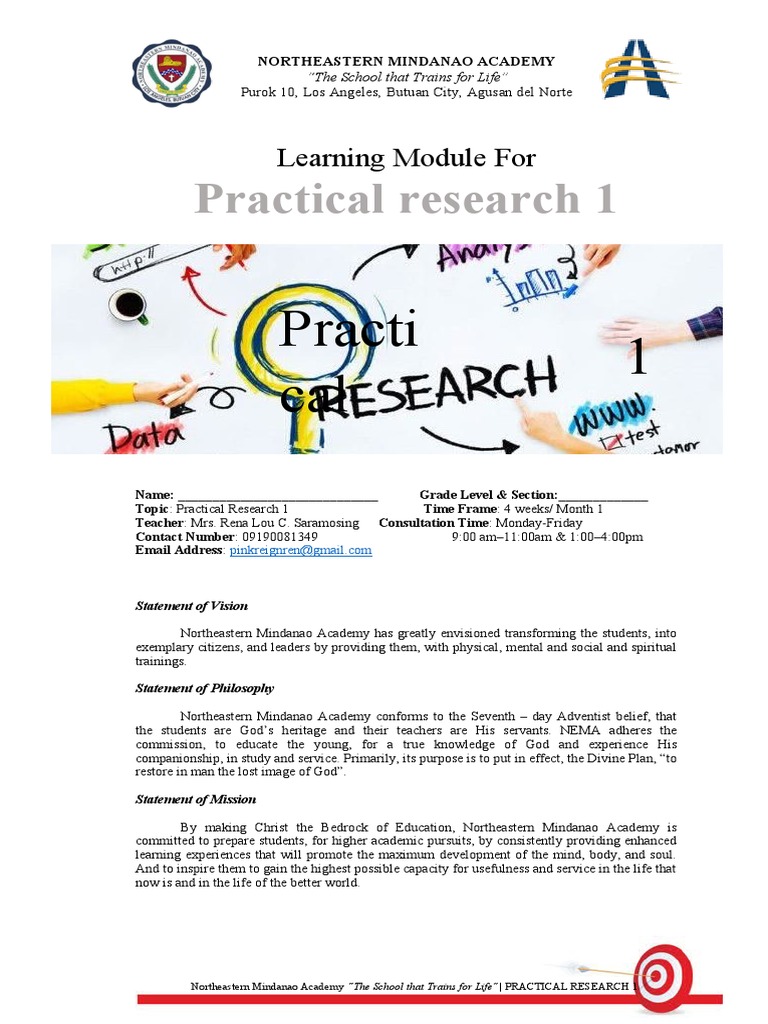 G11 Practical Research Lesson 1 | PDF | Cognition | Learning