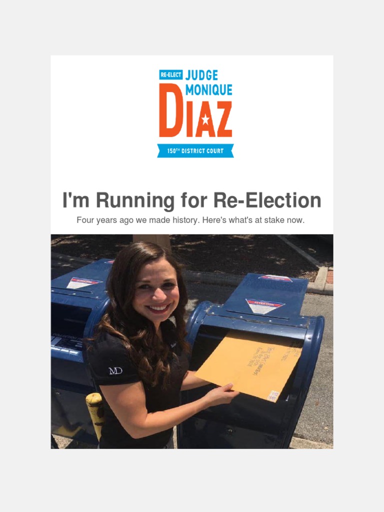 Judge Monique Diaz - About My Re-Election | PDF | Government | Justice