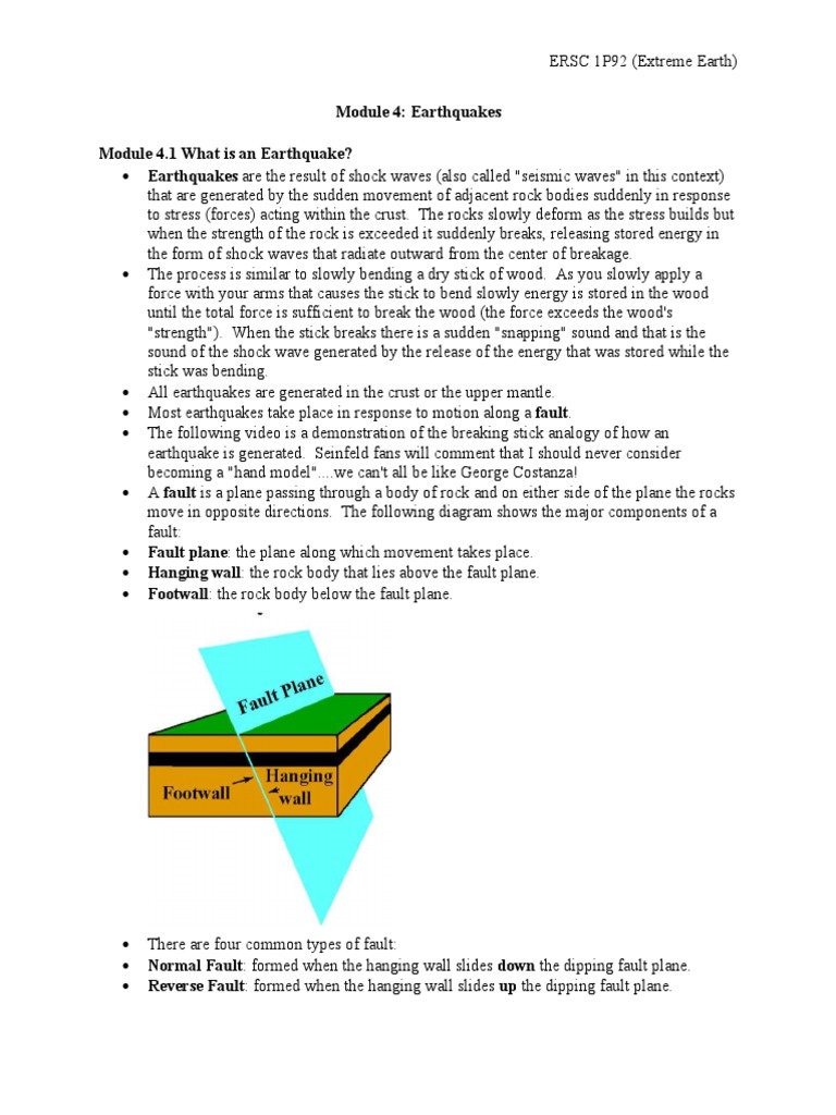 Module 4 - Week 4 | PDF | Earthquakes | Plate Tectonics