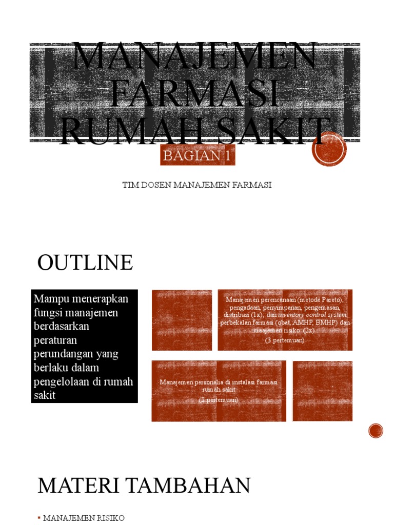 Manajemen Farmasi Rumah Sakit Bagian 1 Pdf