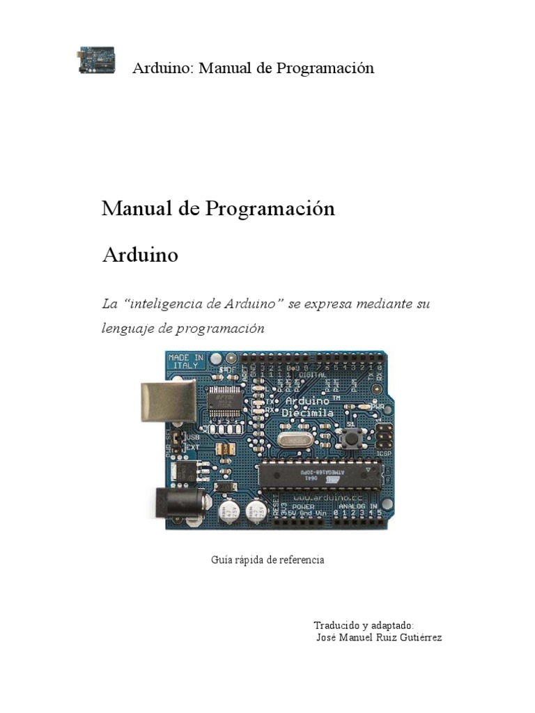 Manual Programacion Arduino | Descargar gratis PDF | Programa de computadora | Programación