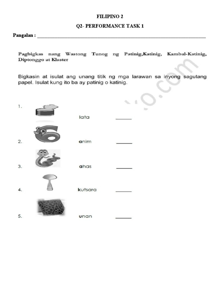 Filipino 2-Q2 Performance Task 1 | PDF | Business