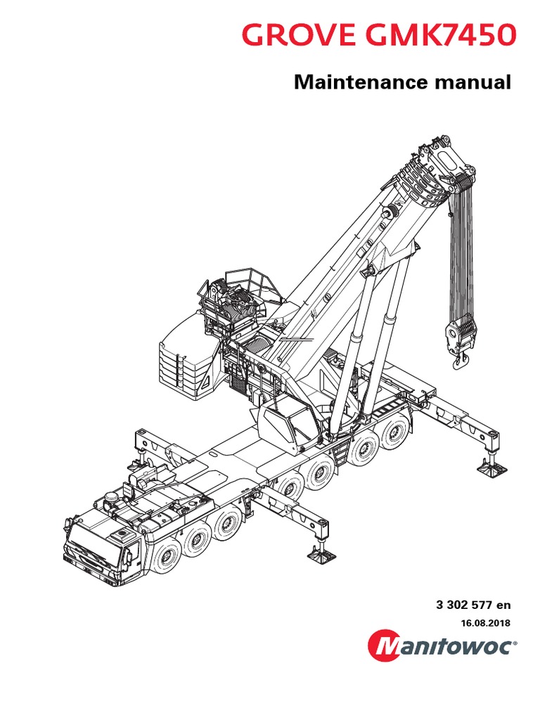 GMK7450 CSM V8 08-16-2018 | PDF | Truck | Crane (Machine)