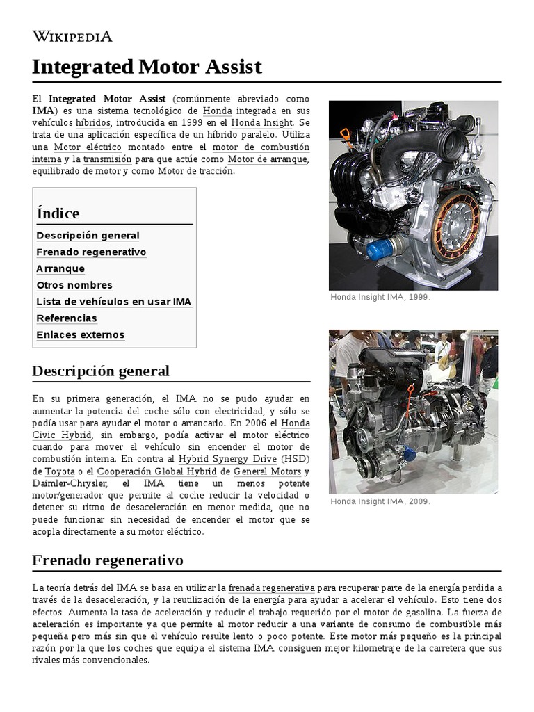 Integrated Motor Assist | PDF | Ingeniería de Transporte | Tecnologías ...