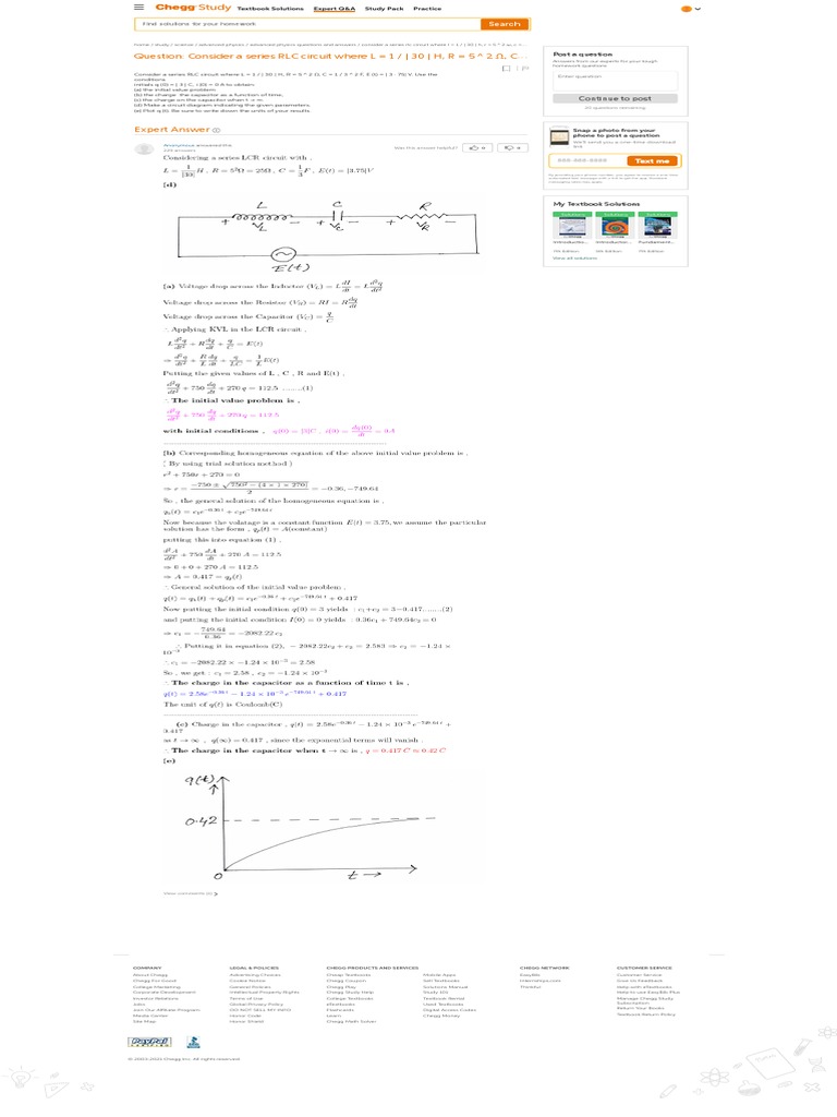 Consider A Series RLC Circuit Where L 1 - 30 | PDF | Textbook | Cyberspace