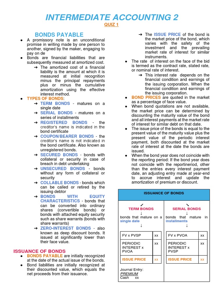 Intermediate Accounting 2: Bonds Payable | PDF | Bonds (Finance) | Discounting