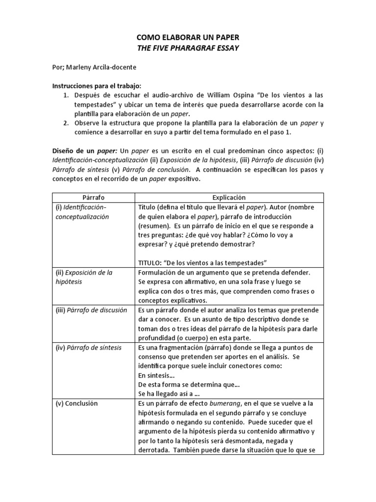 Como Elaborar Un Paper | PDF | Hipótesis | Cognición