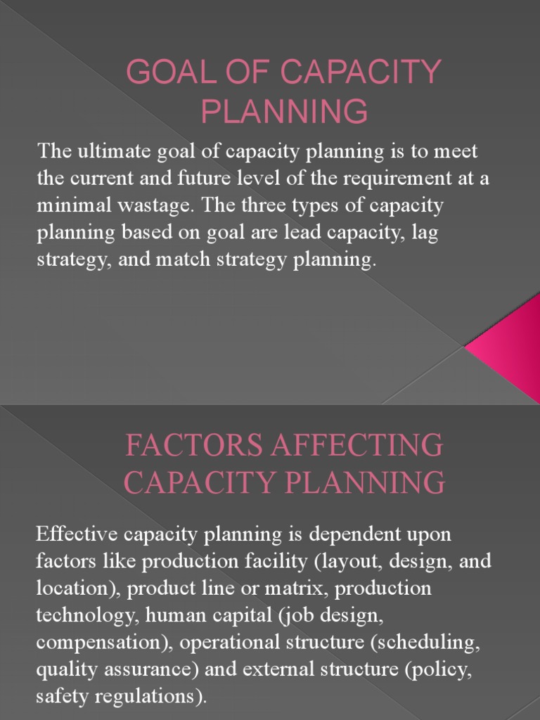 Goal of Capacity Planning | Download Free PDF | Goal | Demand