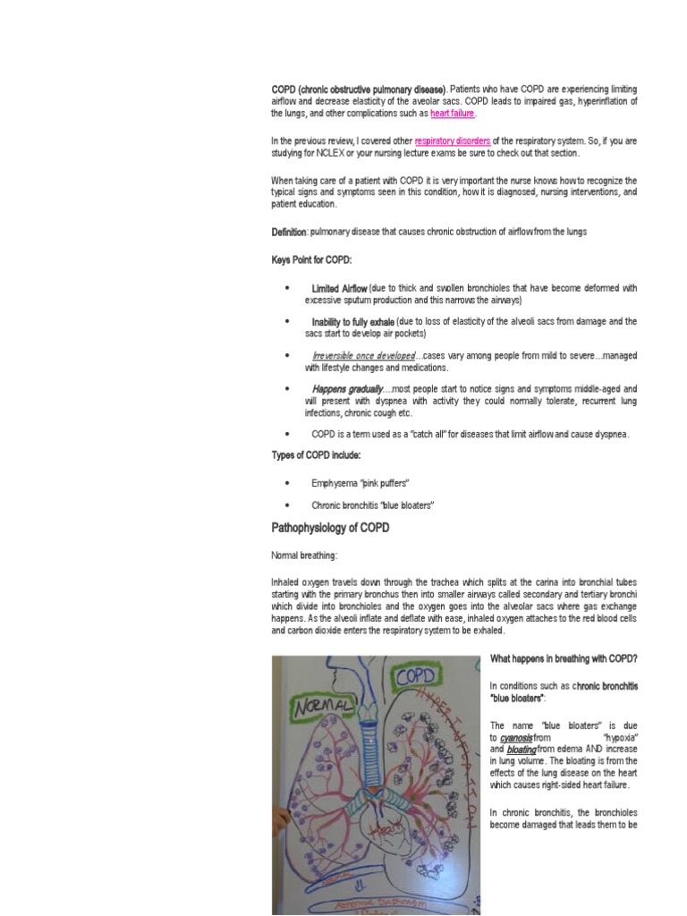 Pathophysiology of COPD: Heart Failure Respiratory Disorders | PDF ...