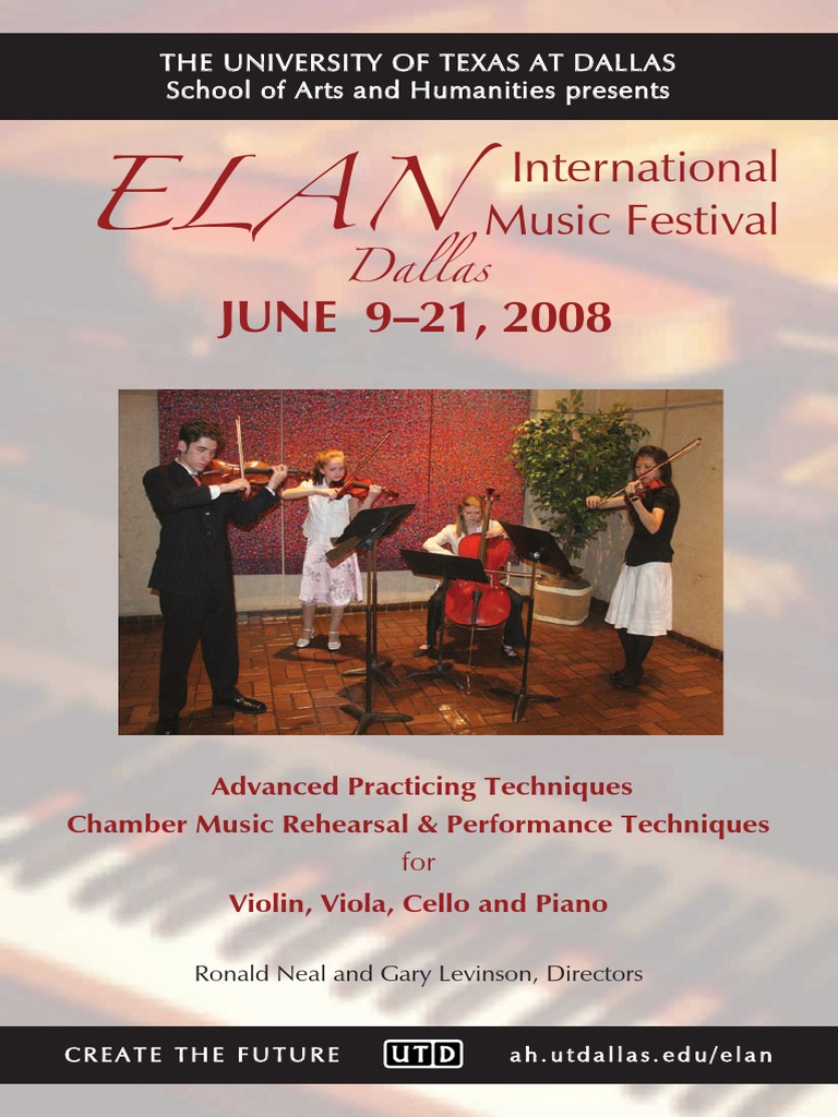 Elan Music Fest Booklet | PDF | Classical Music | Performing Arts