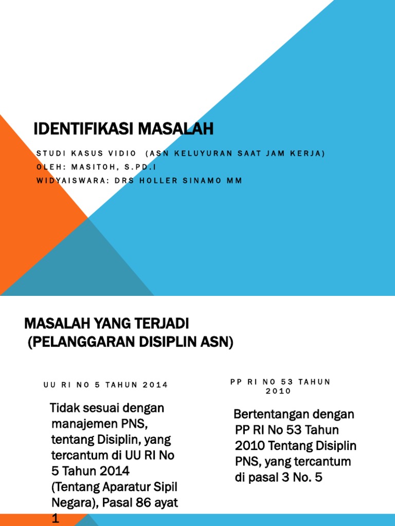 Pelanggaran Disiplin ASN dan Solusinya | PDF | Karier & Perkembangan ...