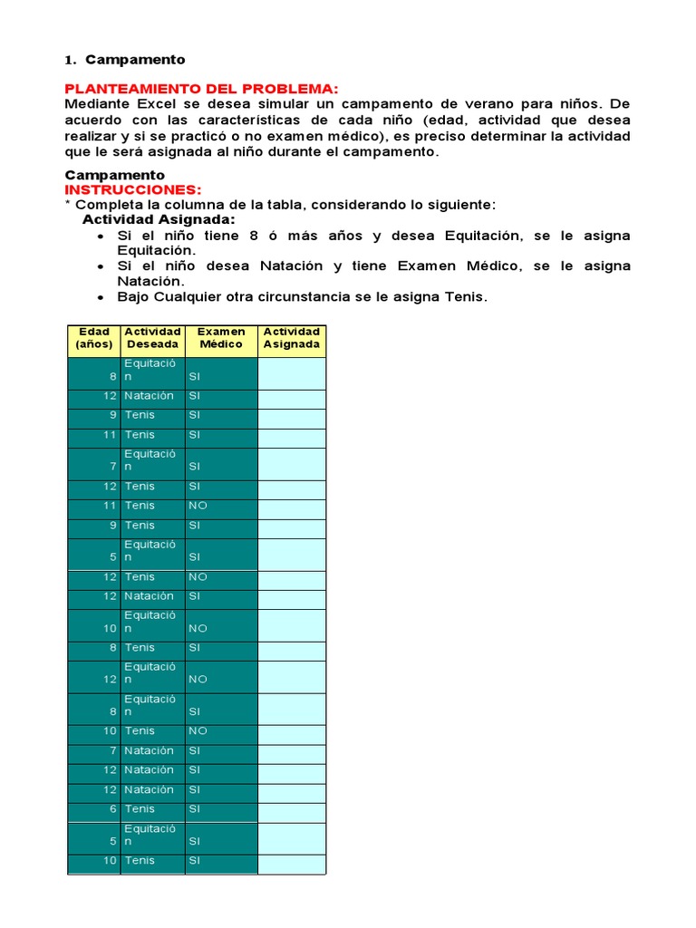 Función Si Anidada - Ejercicio en Clase Práctico | PDF