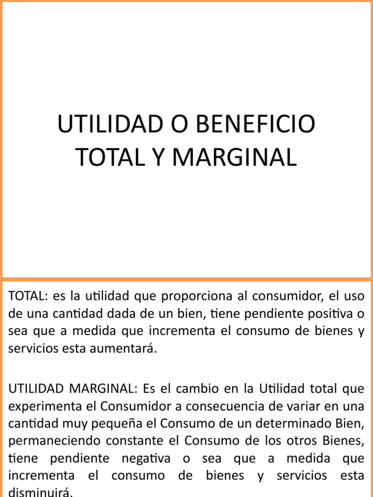 5) Utilidad Total y Marginal | PDF | Utilidad | Utilidad marginal