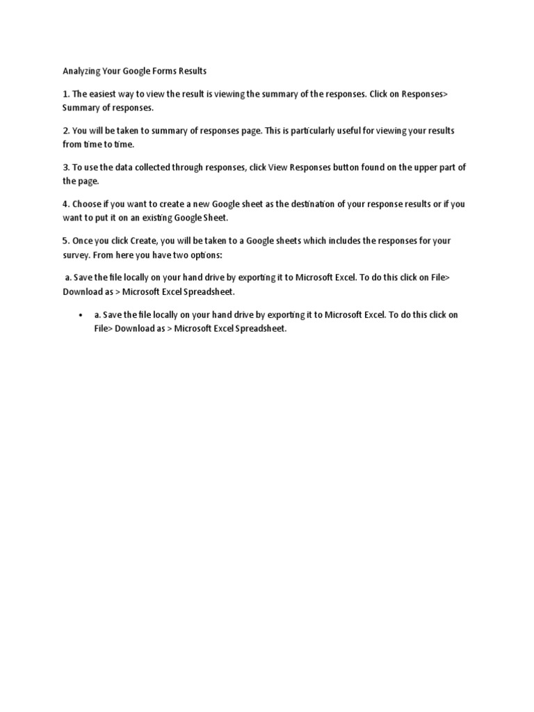 Analyzing Your Google Forms Results | PDF Analyzing Your Google Forms Results | PDF