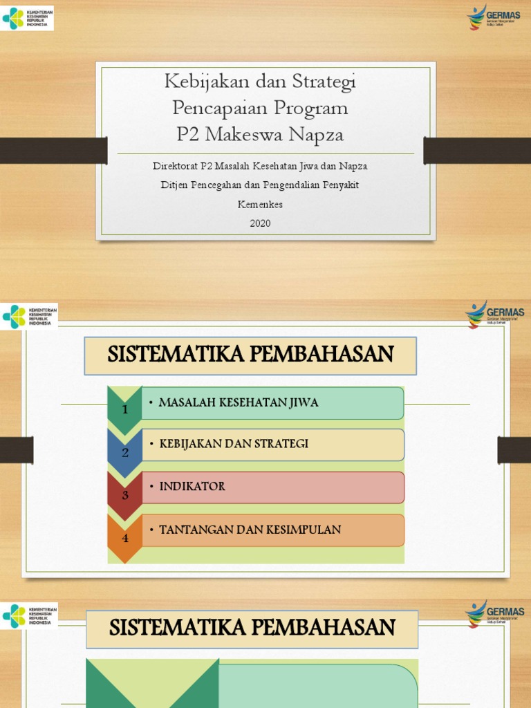 Kebijakan Dan Strategi Program P2PTM & Keswa-Napza, Kemenkes 2020 | PDF