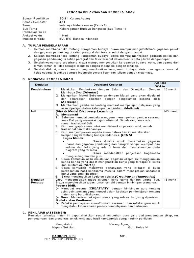 Sintak Model Discovery Learning | PDF