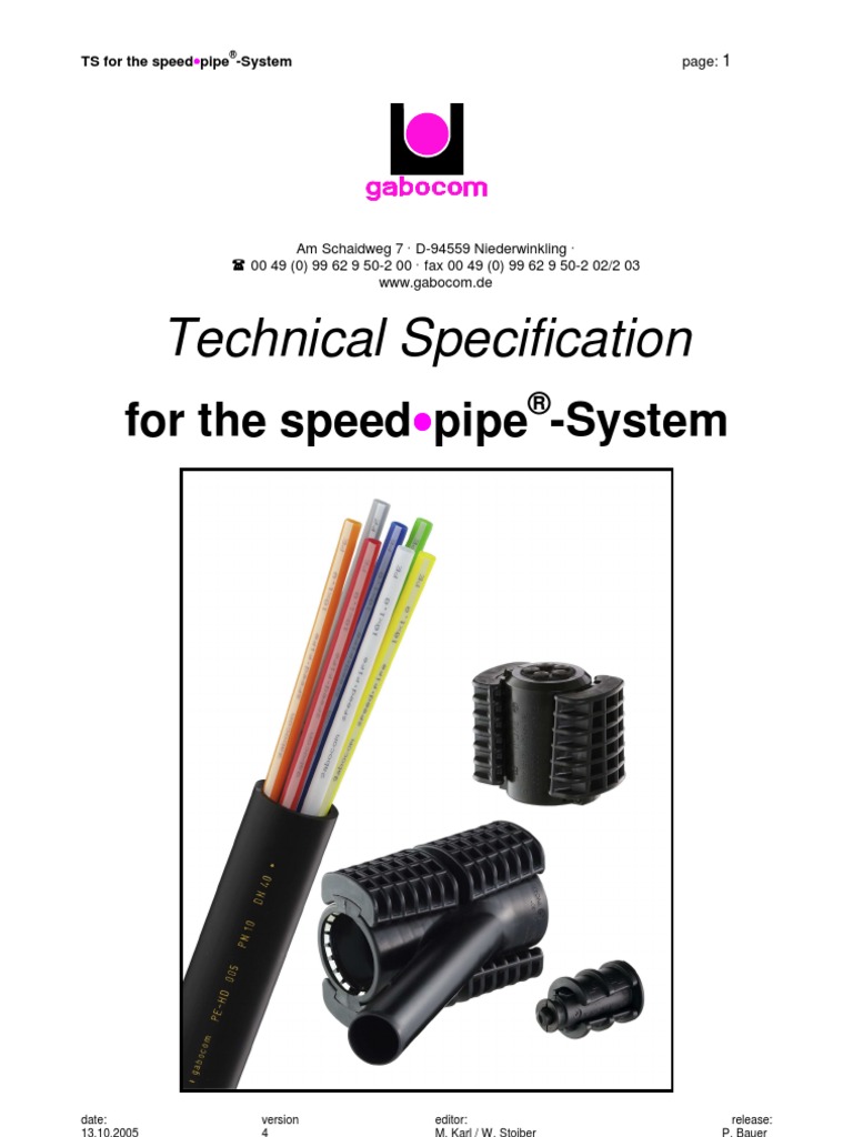 TS Für Das Speedpipe-System - Ausgabe 4 - ENGLISCH - Stand | PDF ...