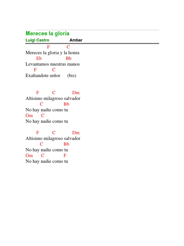 Mereces La Gloria | PDF
