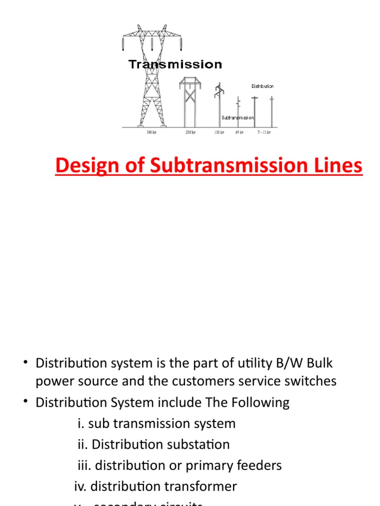 Design of Subtransmission Lines | PDF | Electrical Substation ...