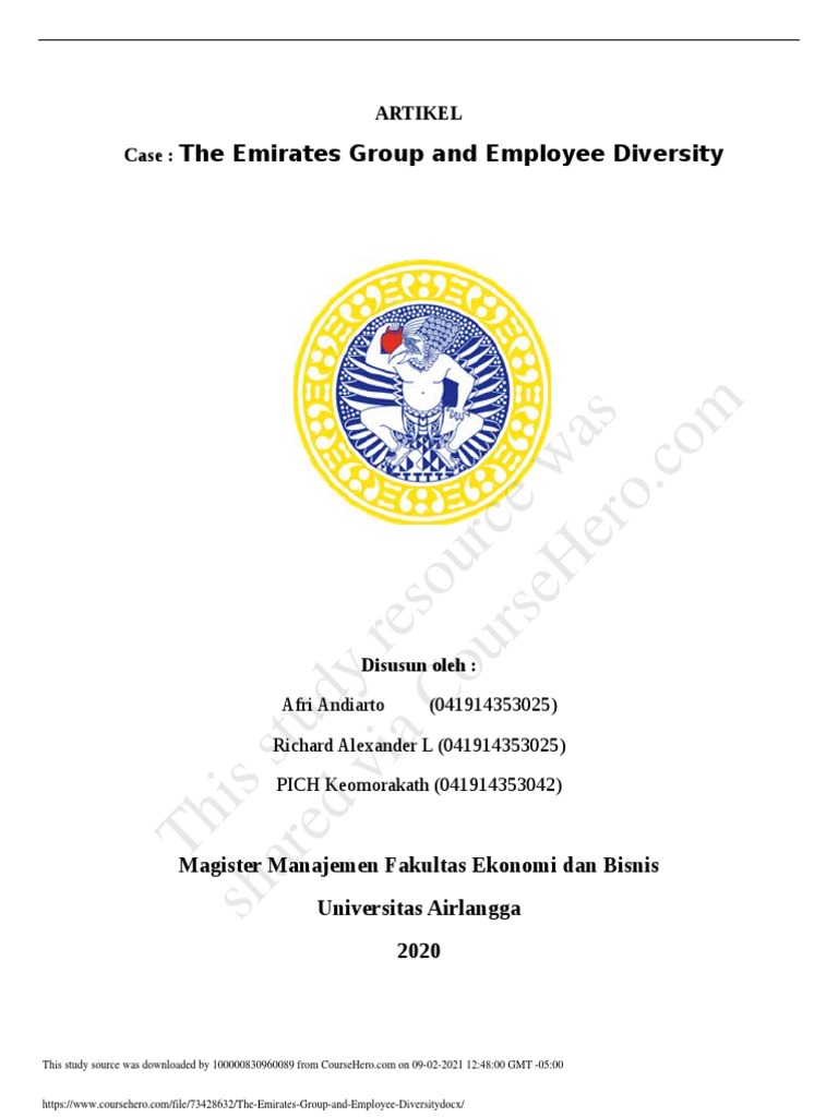 The Emirates Group and Employee Diversity | PDF