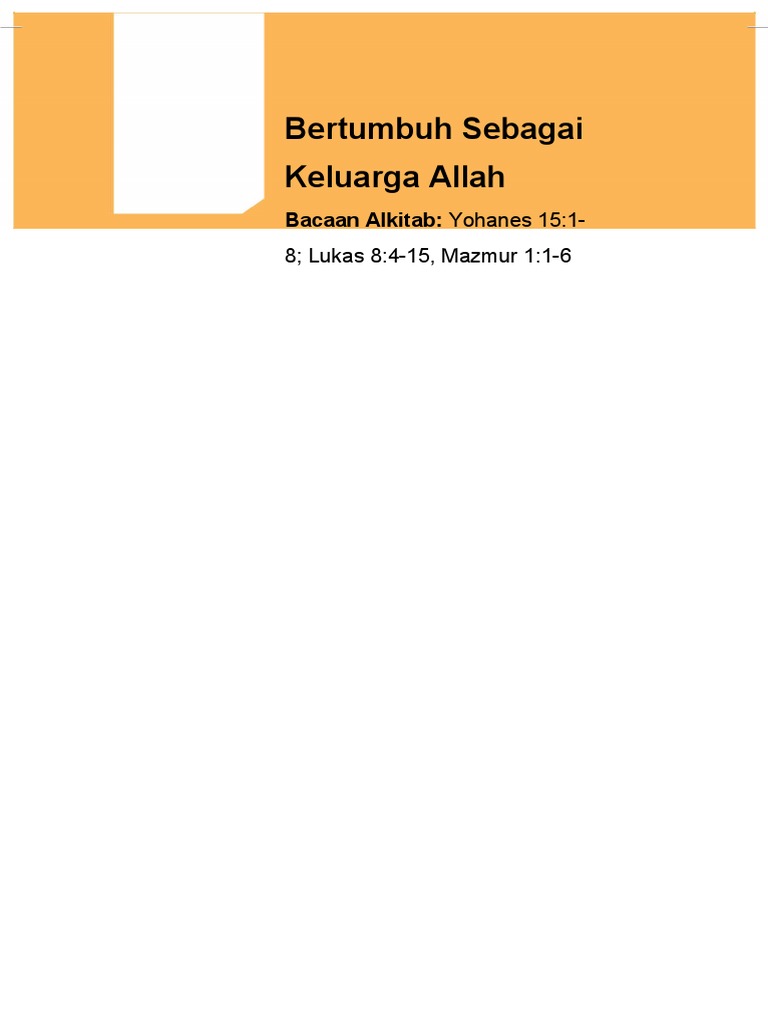 P4. Bertumbuh Sebagai Keluarga Allah | PDF | Pengembangan Diri