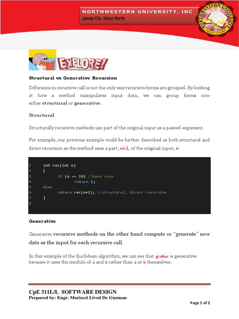 Structural vs Generative Recursion | PDF Structural vs Generative Recursion | PDF