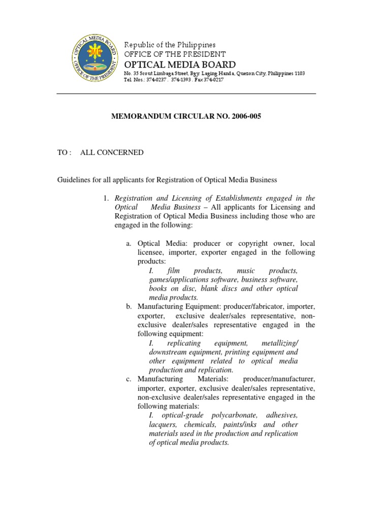 Optical Media Board | PDF | Intellectual Works | Freedom Of Expression Law