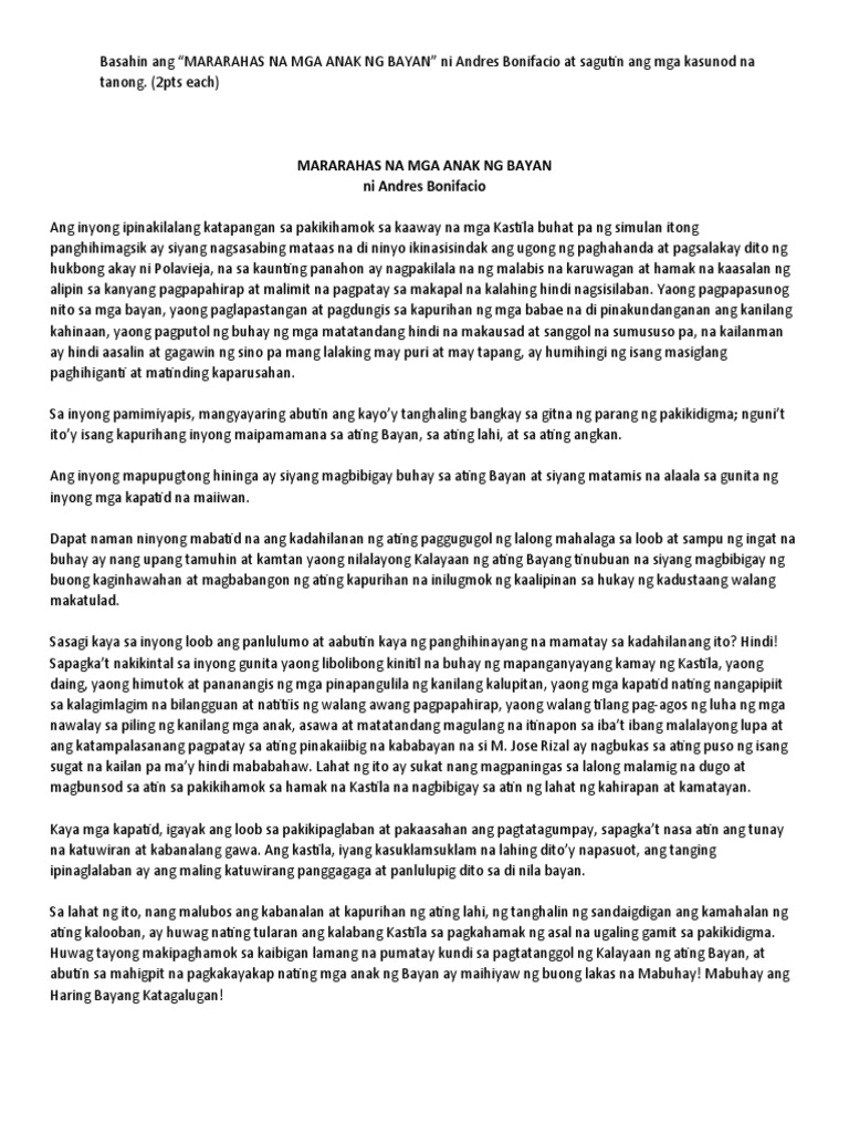 Pagsulat Activity | PDF