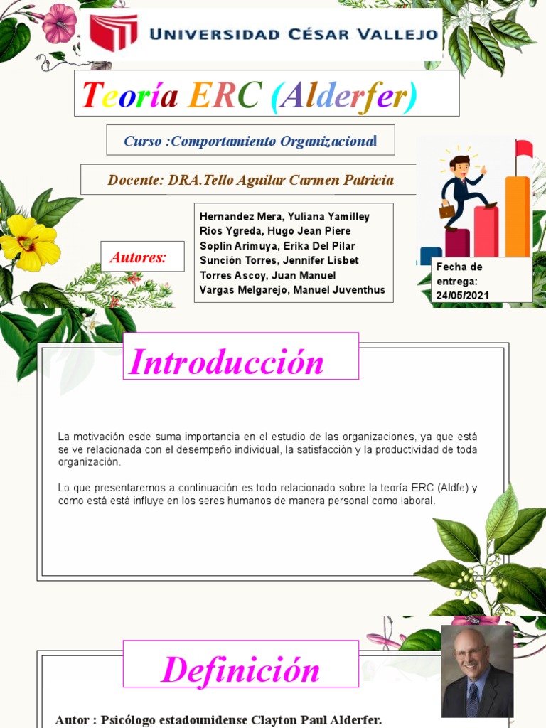 Teoría Erc | PDF | Motivacional | Motivación