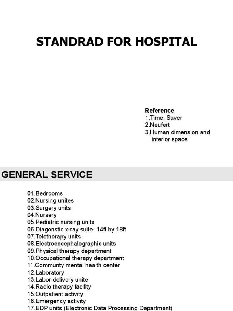 Standrad For Hospital: Reference | PDF | Hospital | Building Insulation
