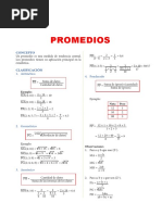 Clases de Promedios para Cuarto Grado de Secundaria | PDF | Análisis | Enseñanza de matemática