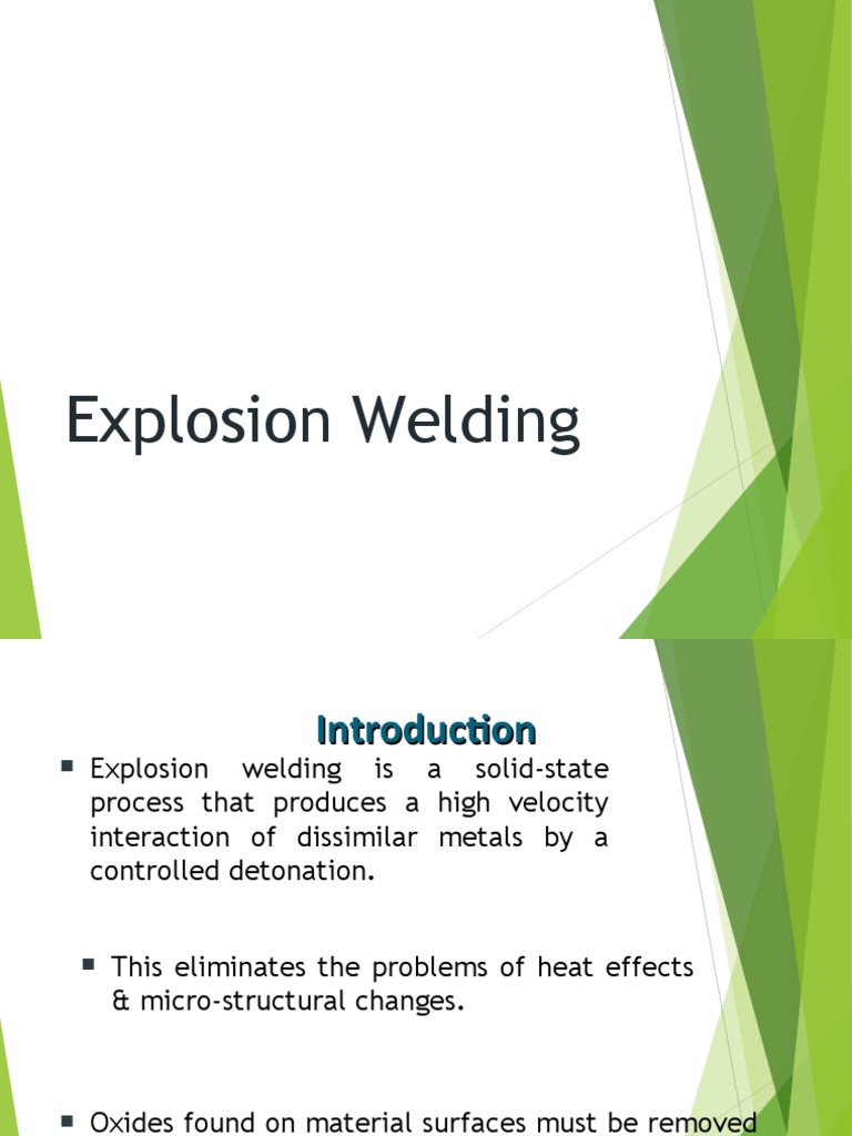 Explosion Welding Process | Download Free PDF | Welding | Construction