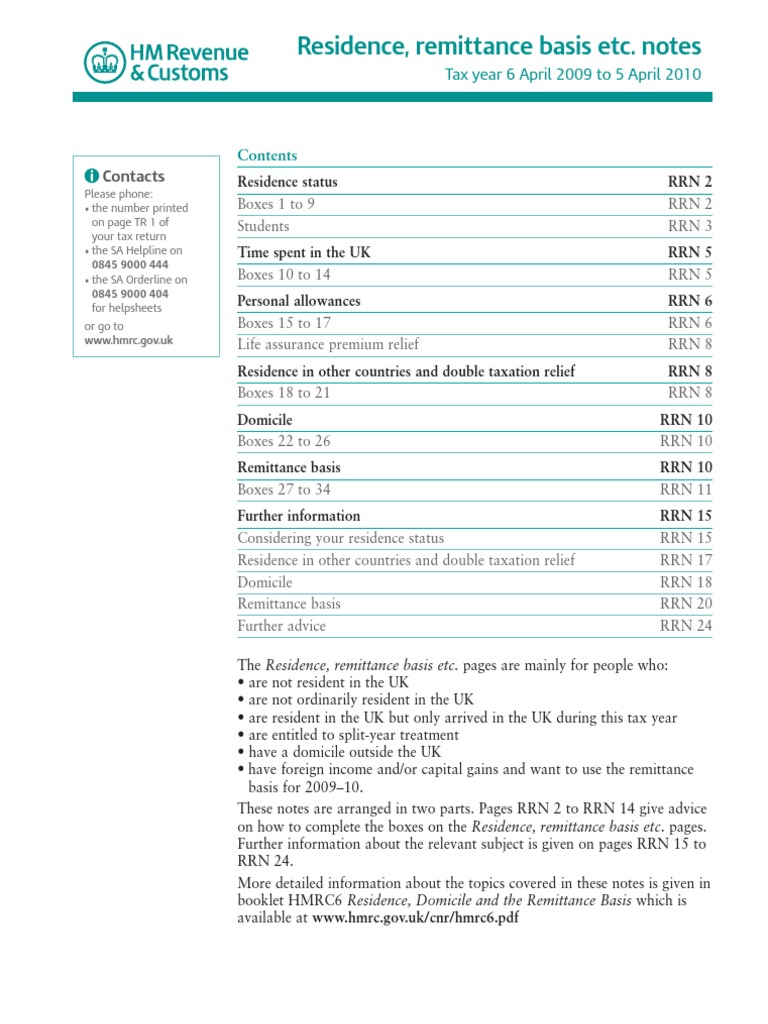 Sa109 Notes | PDF | Capital Gains Tax | Double Taxation